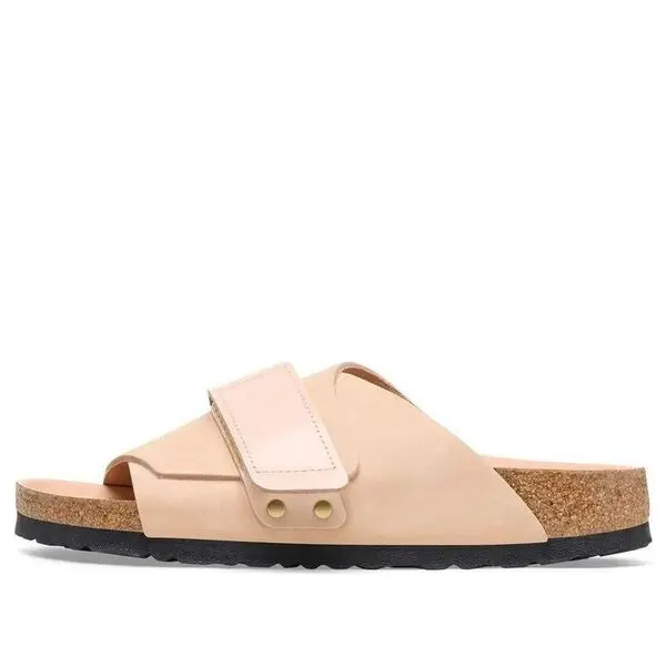 BIRKENSTOCK Kyoto Nubuck Leather Sandals - Beige