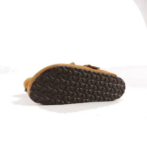 BIRKENSTOCK Boston Soft Footbed Suede Leather Sandals - Orange