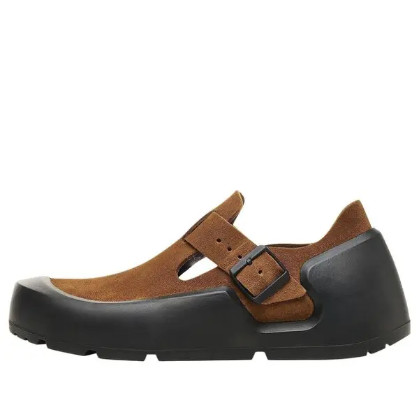 BIRKENSTOCK Reykjavik Nubuk Leather Shoes 'mink - Orange/black