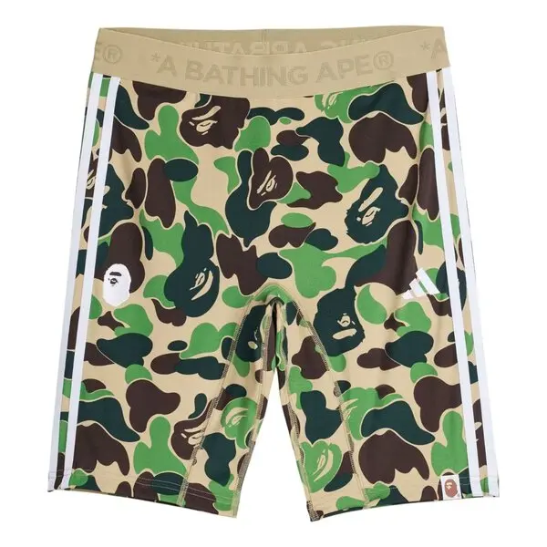 Adidas X Bape Camouflage Fb Tights - Crew Green