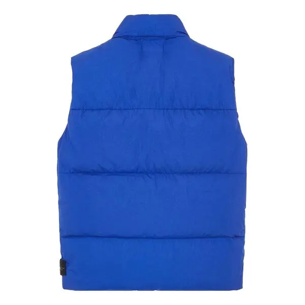 Stone Island Crinkle Reps Down Vest - Blue