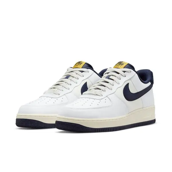 Nike Force 1 '07 Lv8 Varsity Jacket Michigan Sneakers - White/blue/yellow