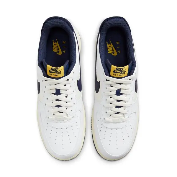 Nike Force 1 '07 Lv8 Varsity Jacket Michigan Sneakers - White/blue/yellow