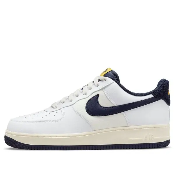 Nike Force 1 '07 Lv8 Varsity Jacket Michigan Sneakers - White/blue/yellow