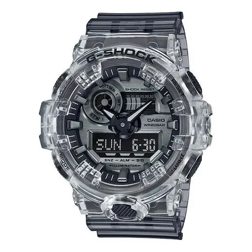 Casio G-shock Analog-digital Translucent Grey Watch - Silver