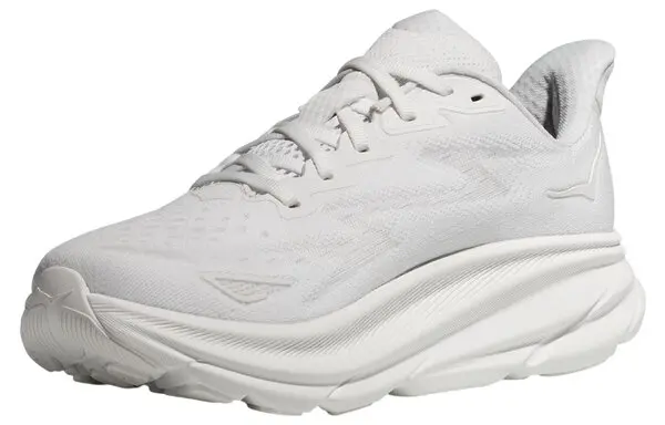 Hoka One One Clifton 9 Wide Athletic Sneakers - White/white