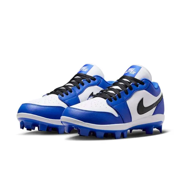 JORDAN 1 Low Baseball Cleats - Blue/white