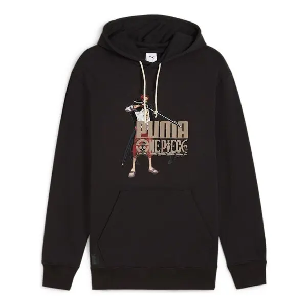 PUMA X One Piece Graphic Hoodie - Black