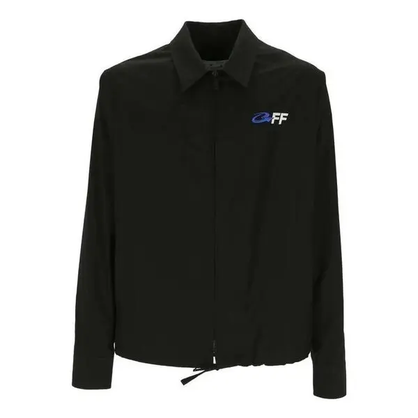 Off-White Zip Up Shirt Jacket - Black