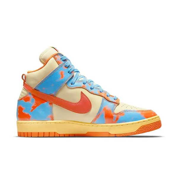 Nike Dunk High 1985 "orange Acid Wash" High Top Sneakers - Orange/blue/cream