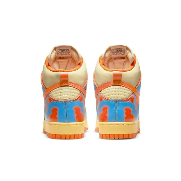 Nike Dunk High 1985 "orange Acid Wash" High Top Sneakers - Orange/blue/cream