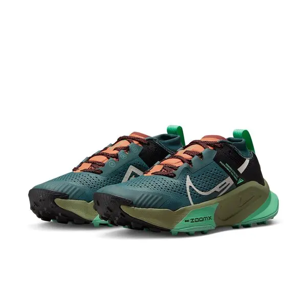 Nike Zoomx Zegama Trail Running Shoe - Black/green