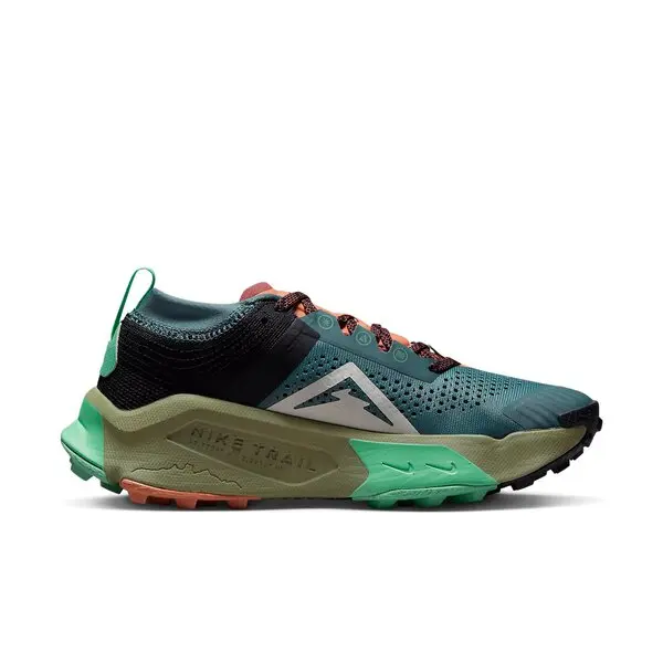 Nike Zoomx Zegama Trail Running Shoe - Black/green
