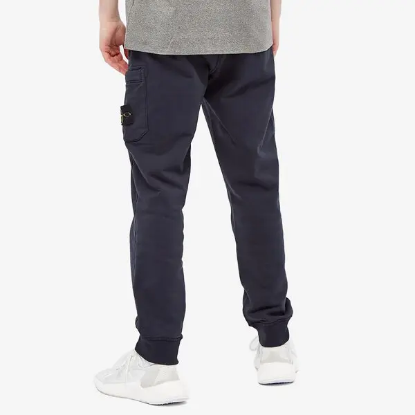 Stone Island Cotton Fleece Joggers - Navy