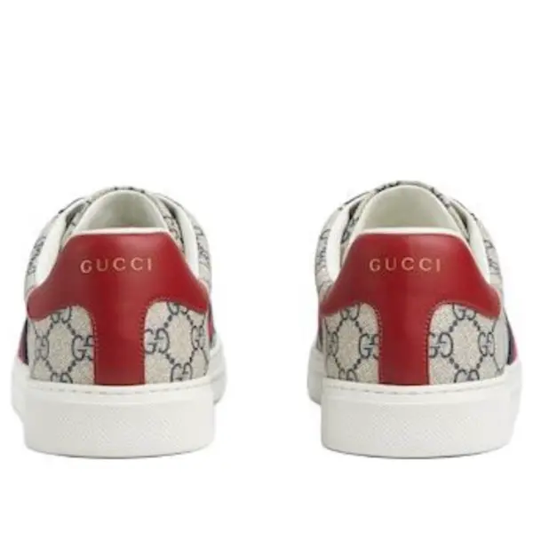 Gucci Ace Web Sneakers - Beige/navy