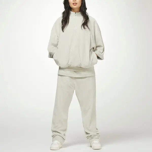 Adidas Basketball Velour 1/2 Zip Sweatshirt