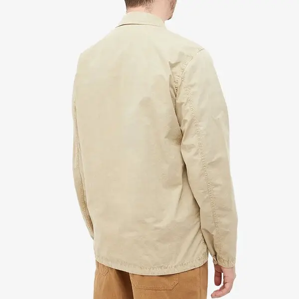 Stone Island Brushed Canvas Zip Overshirt 'cream