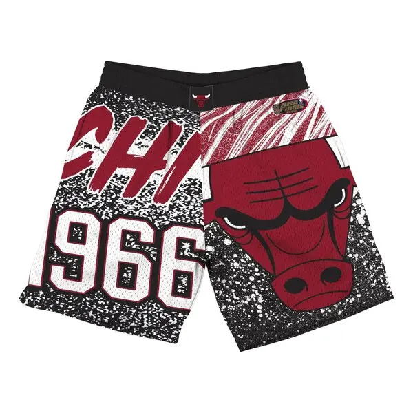 Mitchell & Ness X Nba Chicago Bulls Jumbotron Sublimated Shorts - Grey/white/red