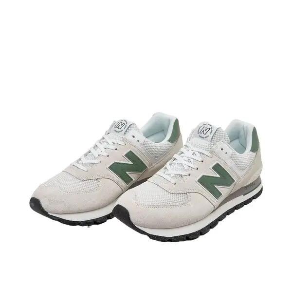 NEW BALANCE 574 Rugged Sneakers - White/green