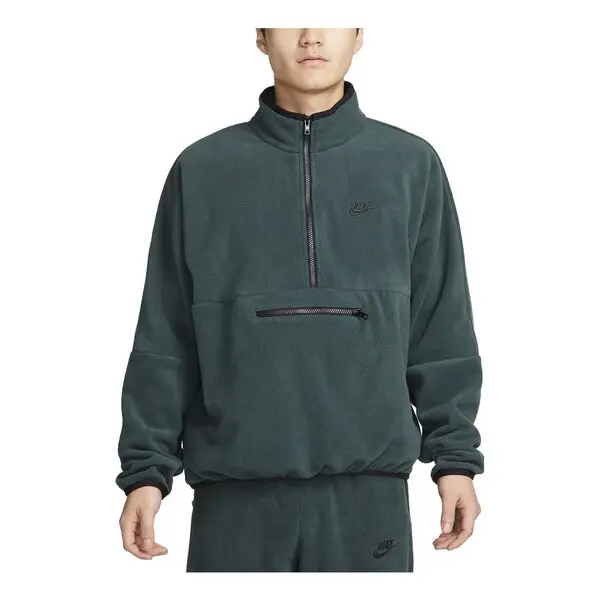 Nike Club Fleece+ Half Zip Fleece Top - Green