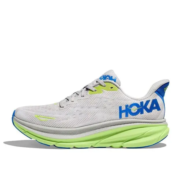Hoka One One Clifton Athletic Sneakers - Grey/blue/green