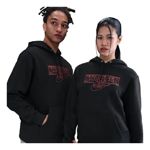 Nike X Stranger Things Fleece Hoodie - Black