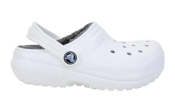 CROCS Classic Lined Clog - White/grey