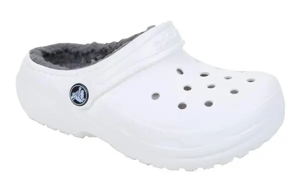CROCS Classic Lined Clog - White/grey