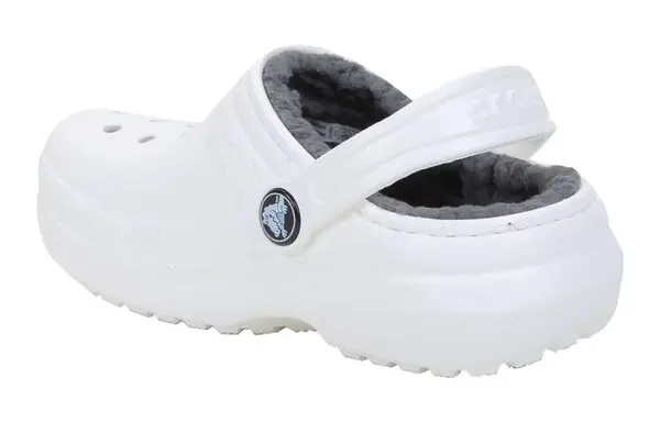 CROCS Classic Lined Clog - White/grey