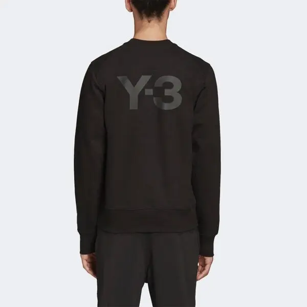 Adidas Y-3 Ss21 Logo Printing Crewneck - Black