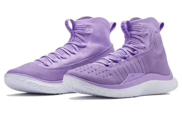 Under Armour Curry 4 Flotro High Top Sneakers - Purple