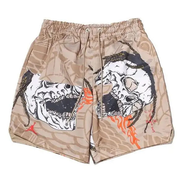 JORDAN Cactus Jack Travis Scott X Pool Shorts - Khaki