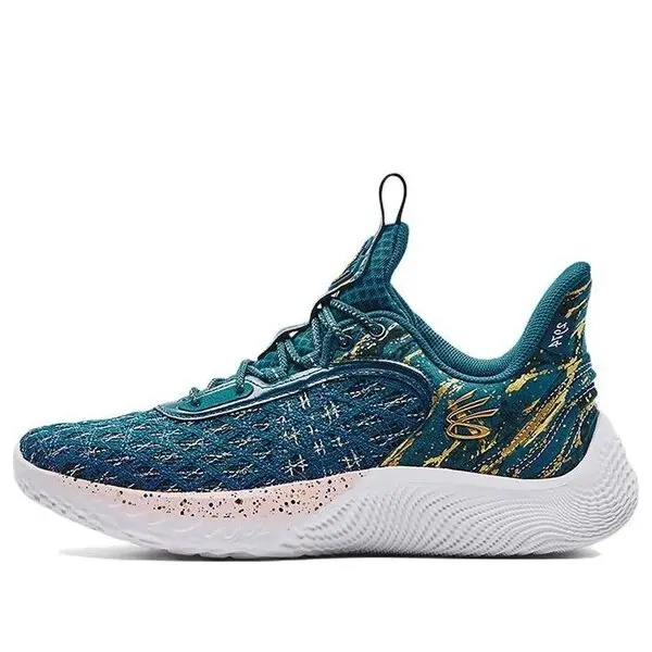 Under Armour Curry 2974 Mid Top Basketball Shoes - Blue/white/yellow