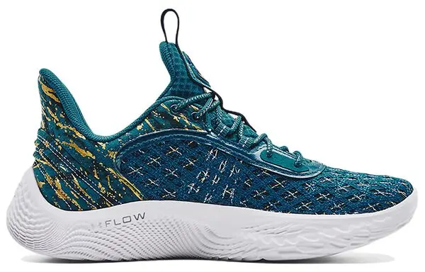 Under Armour Curry 2974 Mid Top Basketball Shoes - Blue/white/yellow