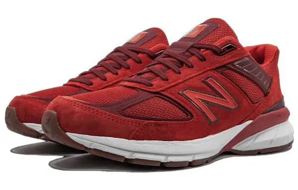NEW BALANCE 990v5 Made In Usa Athletic Sneakers - Red