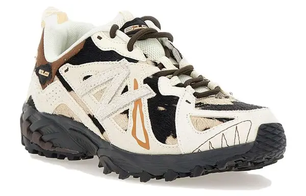 NEW BALANCE 610 V1 'cow Print' Athletic Sneakers - White/tan/black