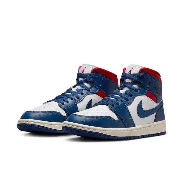 JORDAN 1 Mid "french Blue Gym Red - White/french Blue/red