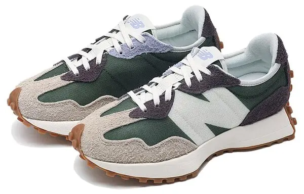 NEW BALANCE 327 Lace Up Sneakers - Purple/green