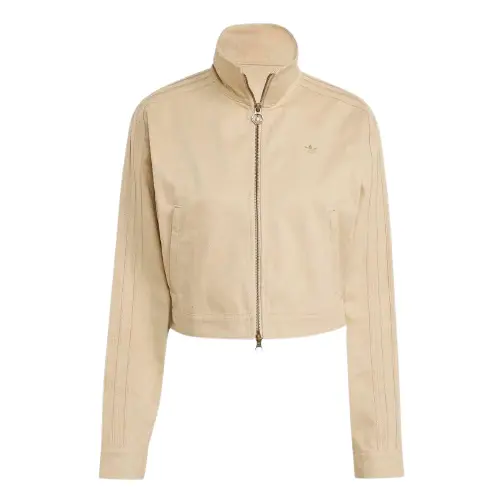 Adidas Firebird Twill Crop Track Jacket - Beige