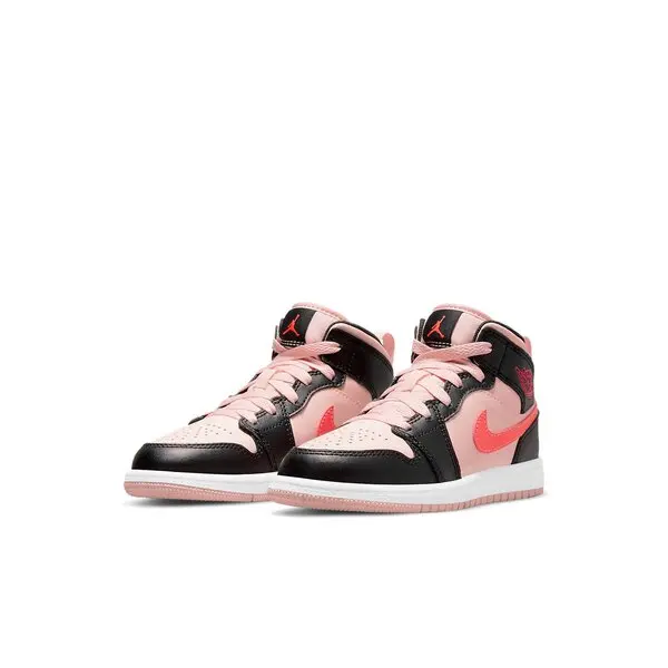 JORDAN 1 Mid Sneakers - Pink/black/red