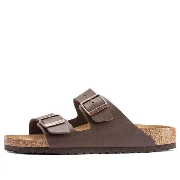BIRKENSTOCK Arizona Birko-flor Slides - Brown
