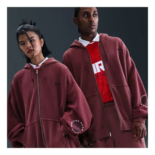 Nike X Martine Rose Full-zip Hoodie - Red