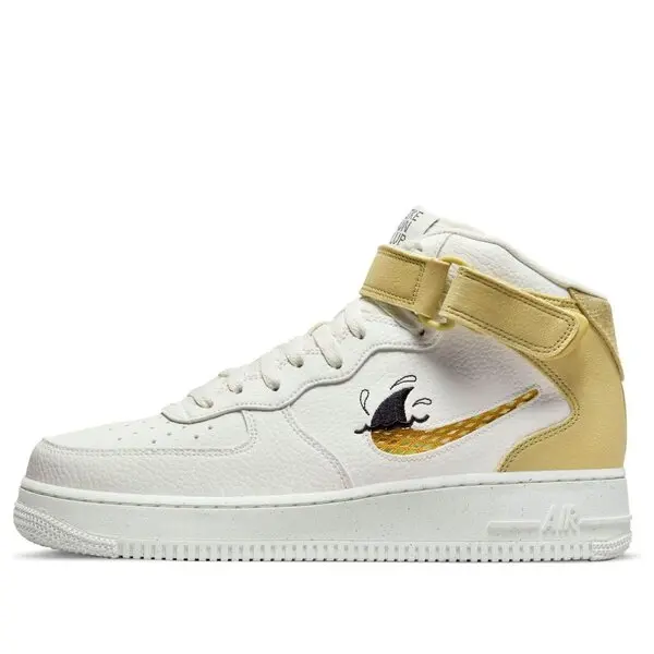 Nike Force 1 Mid '07 Lv8 Next Nature 'sun Club - White/yellow/black