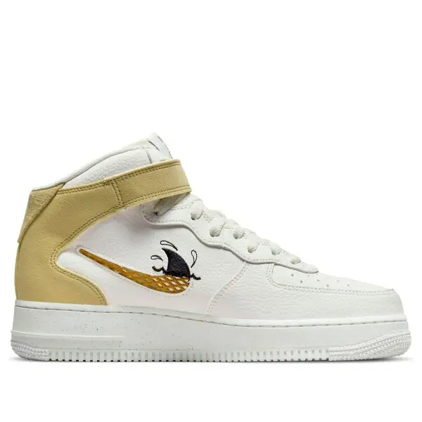 Nike Force 1 Mid '07 Lv8 Next Nature 'sun Club - White/yellow/black