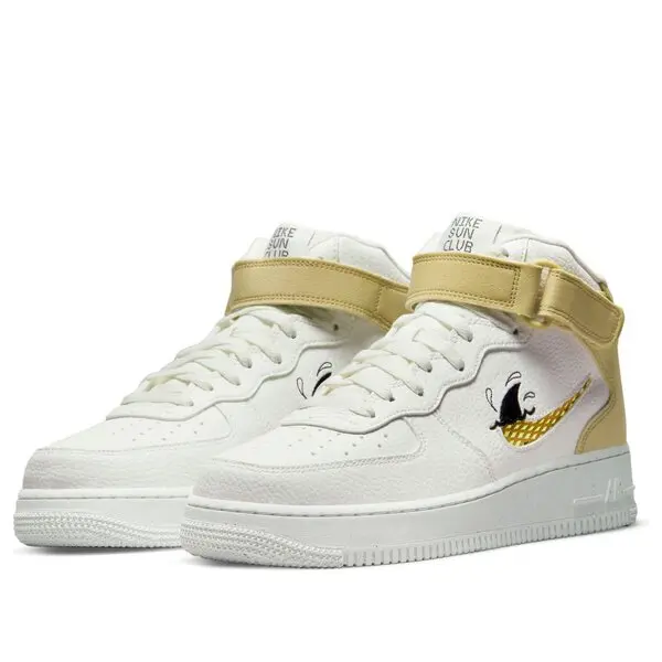 Nike Force 1 Mid '07 Lv8 Next Nature 'sun Club - White/yellow/black