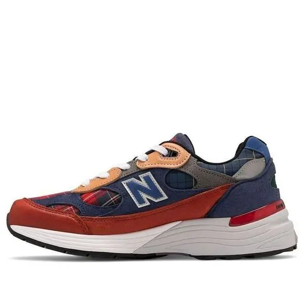 NEW BALANCE X Concepts 992 Made In Usa 'plaid' Sneakers - Red/blue
