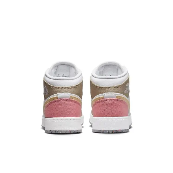 JORDAN 1 Mid Se Pastel Grind - Pink/white/brown