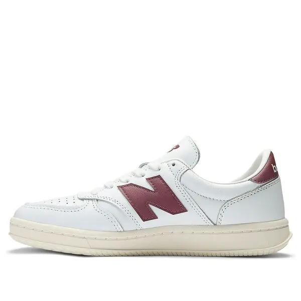 NEW BALANCE T500 Lace-up Sneakers - White/washed Burgundy