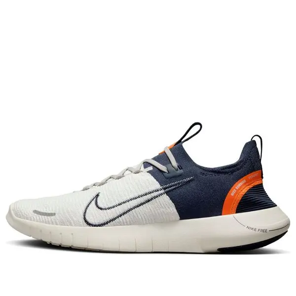 Nike Free Run Flyknit Next Nature Athletic Sneakers - Grey/white/blue