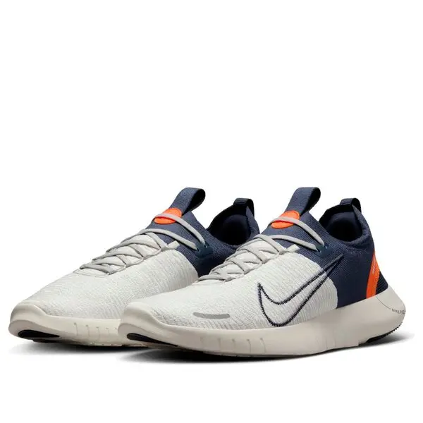 Nike Free Run Flyknit Next Nature Athletic Sneakers - Grey/white/blue